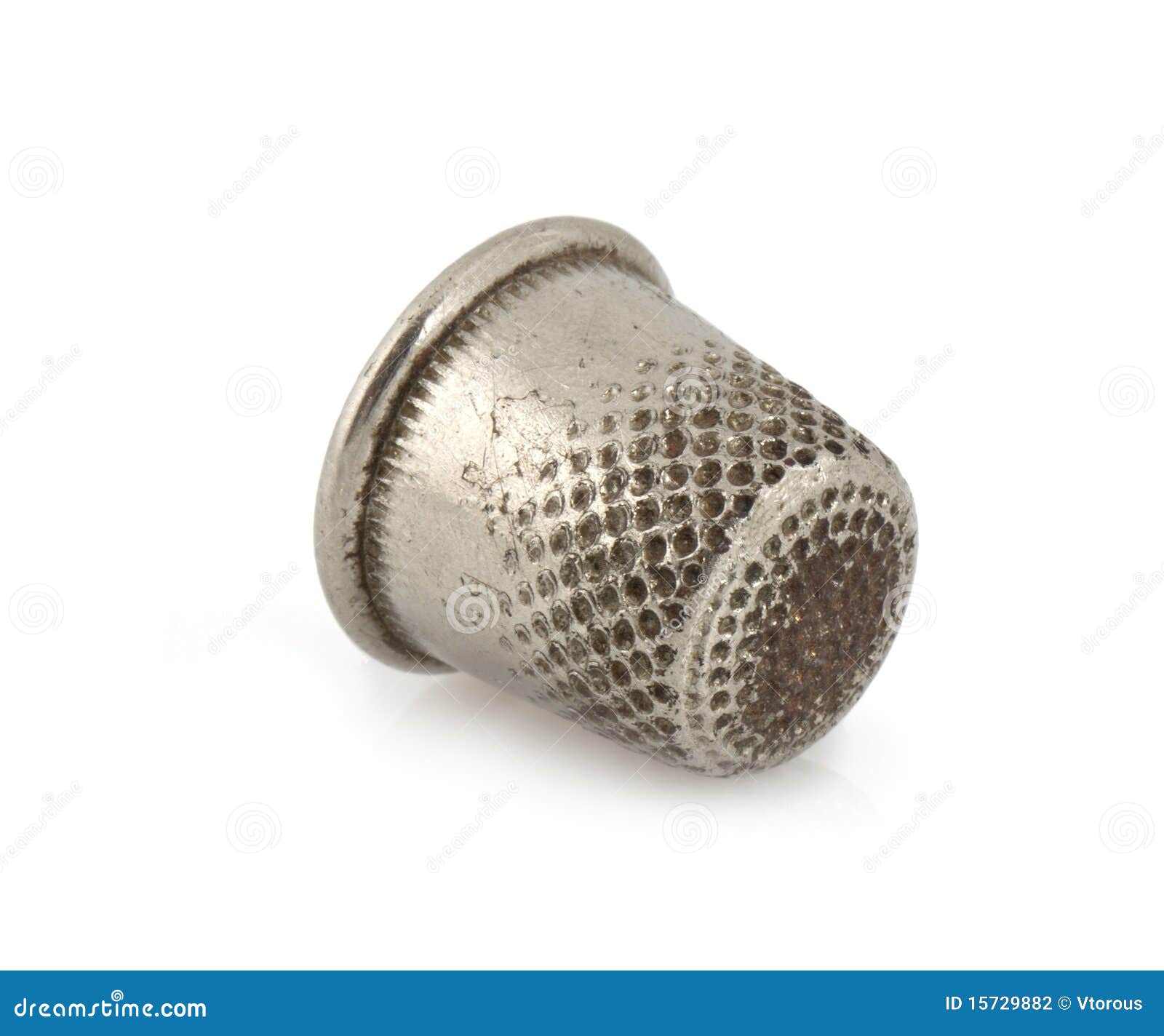 Naparstek zdjęcie stock. Obraz złożonej z stal, naparstek - 15729882