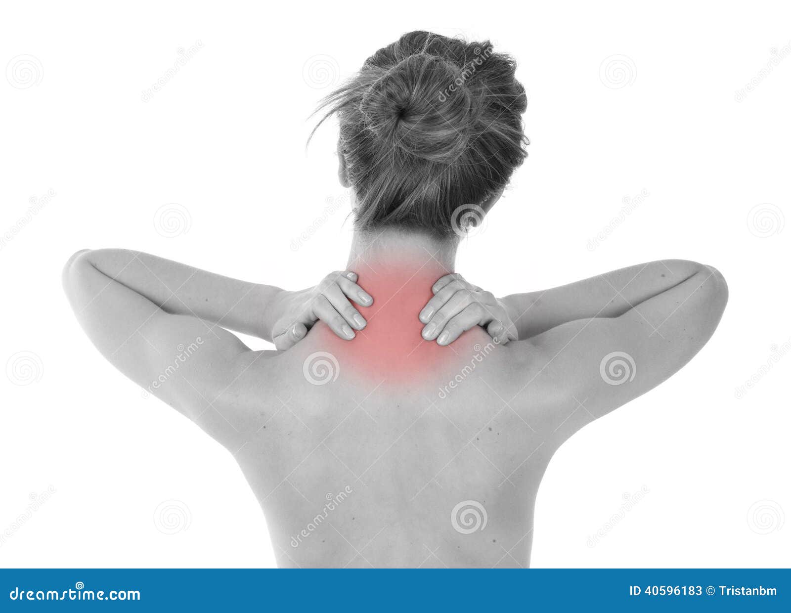 Nape ache stock image. Image of muscle, backache, white - 40596183