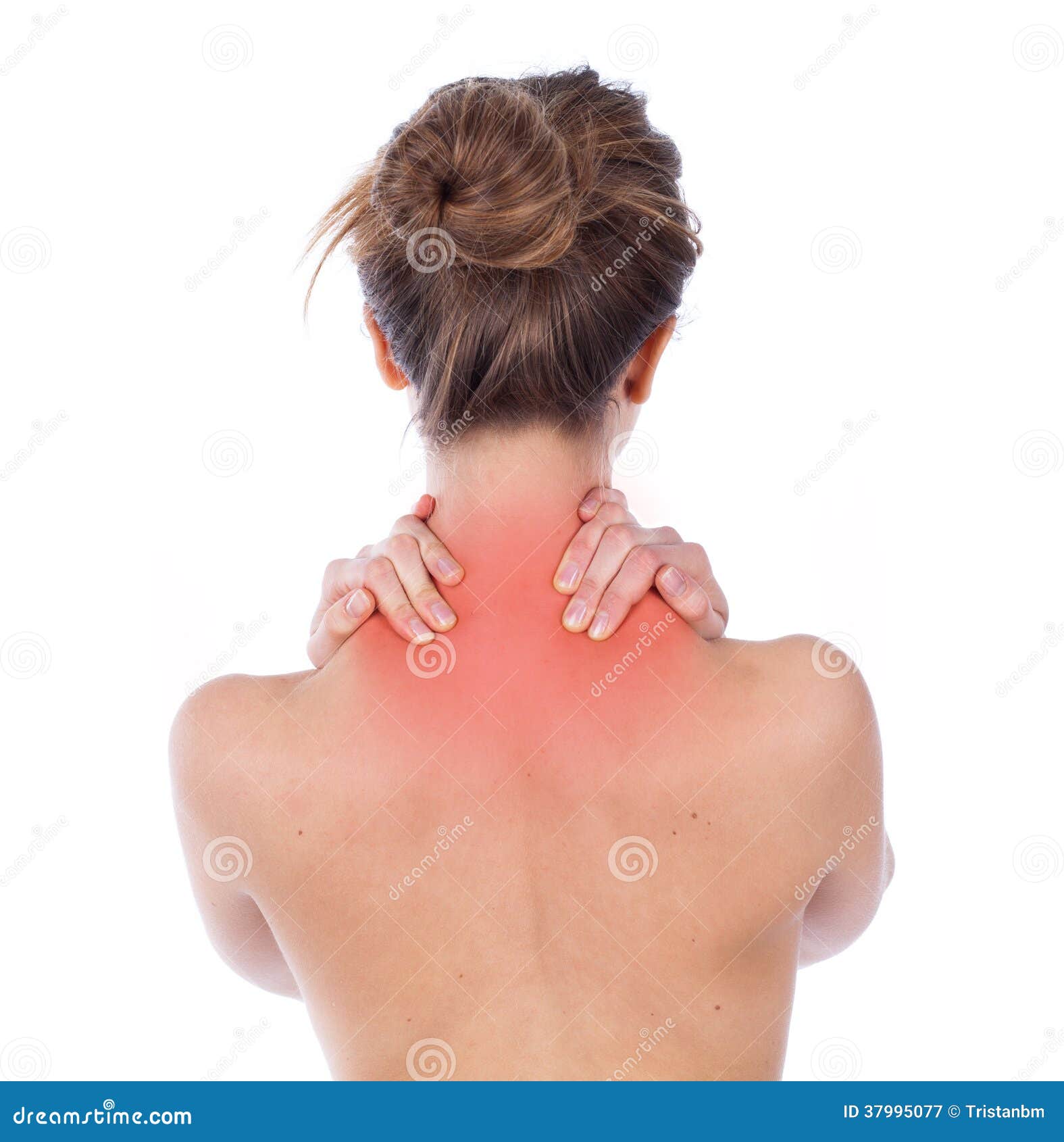 Nape and trapezius ache stock image. Image of blonde - 37995077