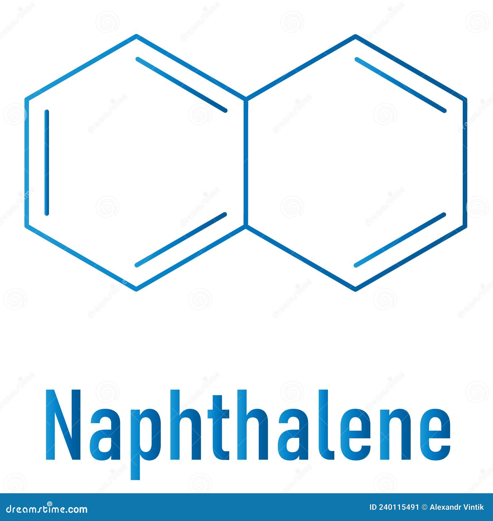 Naphthalene Aromatic Hydrocarbon Molecule. Used As Mothball Ingredient ...