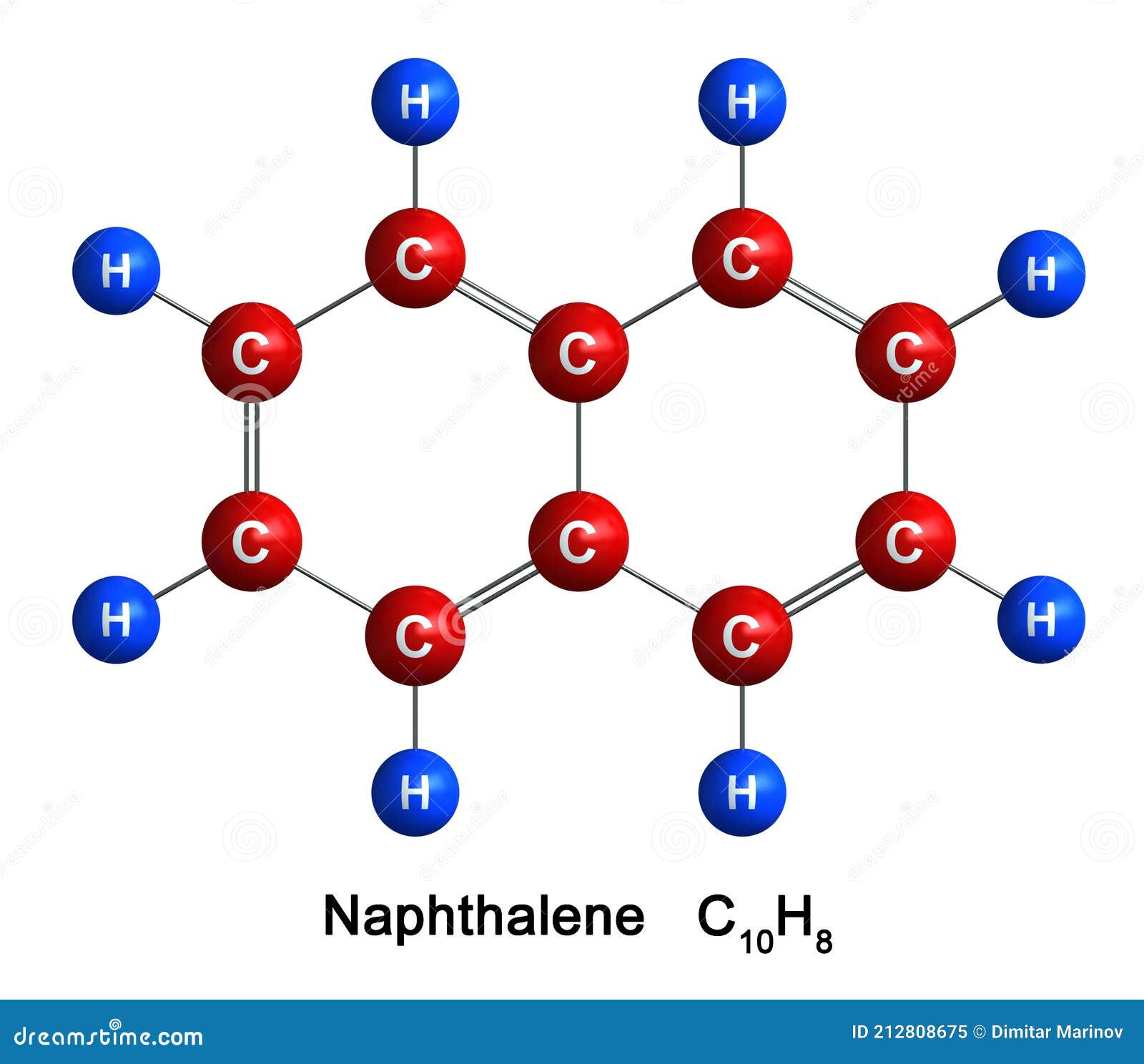 Naphthalene stock illustration. Illustration of structure - 212808675
