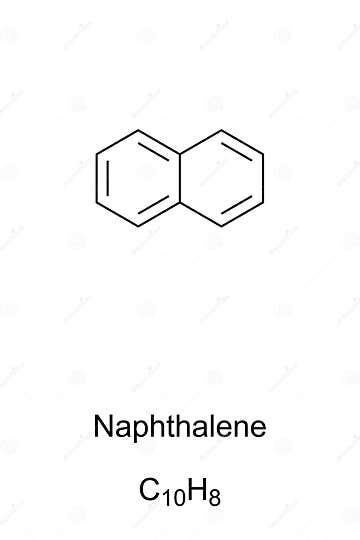 Naphthalene Skeletal Formula and Molecular Structure Stock Vector ...