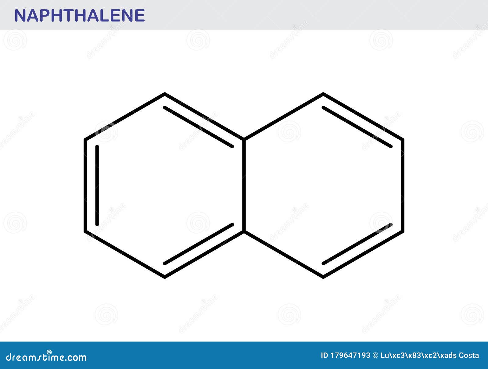 Naphthalene Molecule, Ball-and-stick Molecular Model. Chemical 3d ...