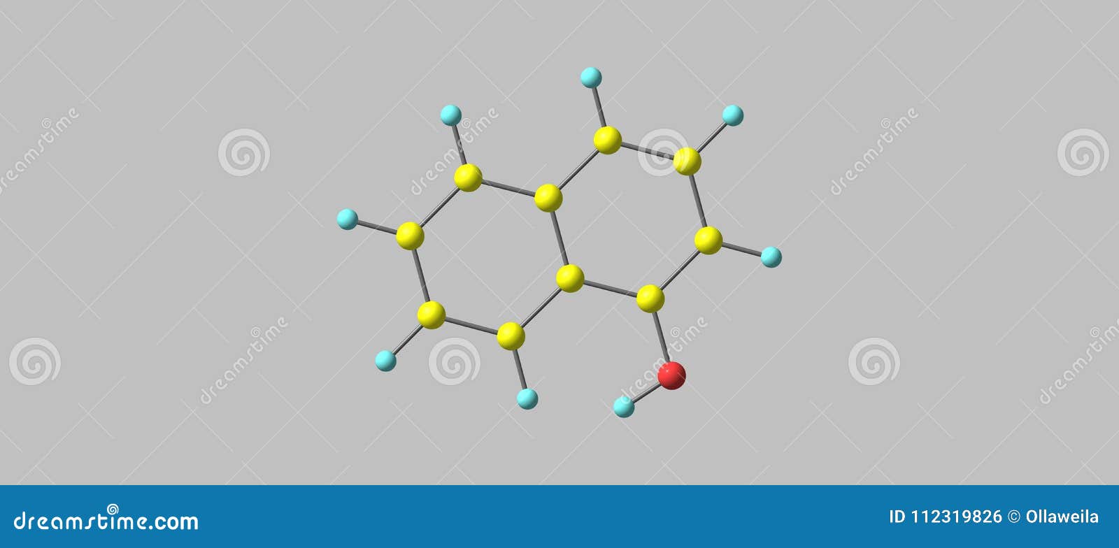 Naphthol Structure Isolated on Grey Background Stock Illustration ...