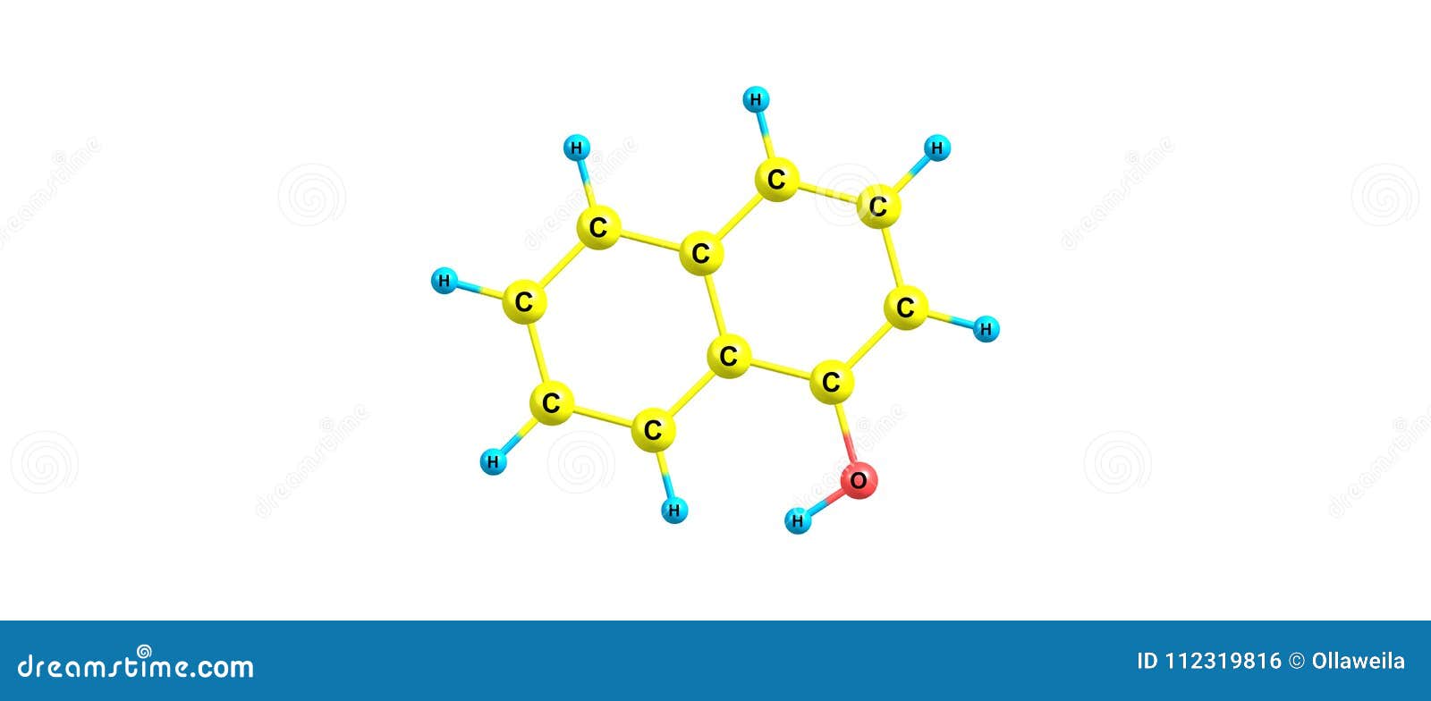 Naphthol Structure Isolated on White Background Stock Illustration ...