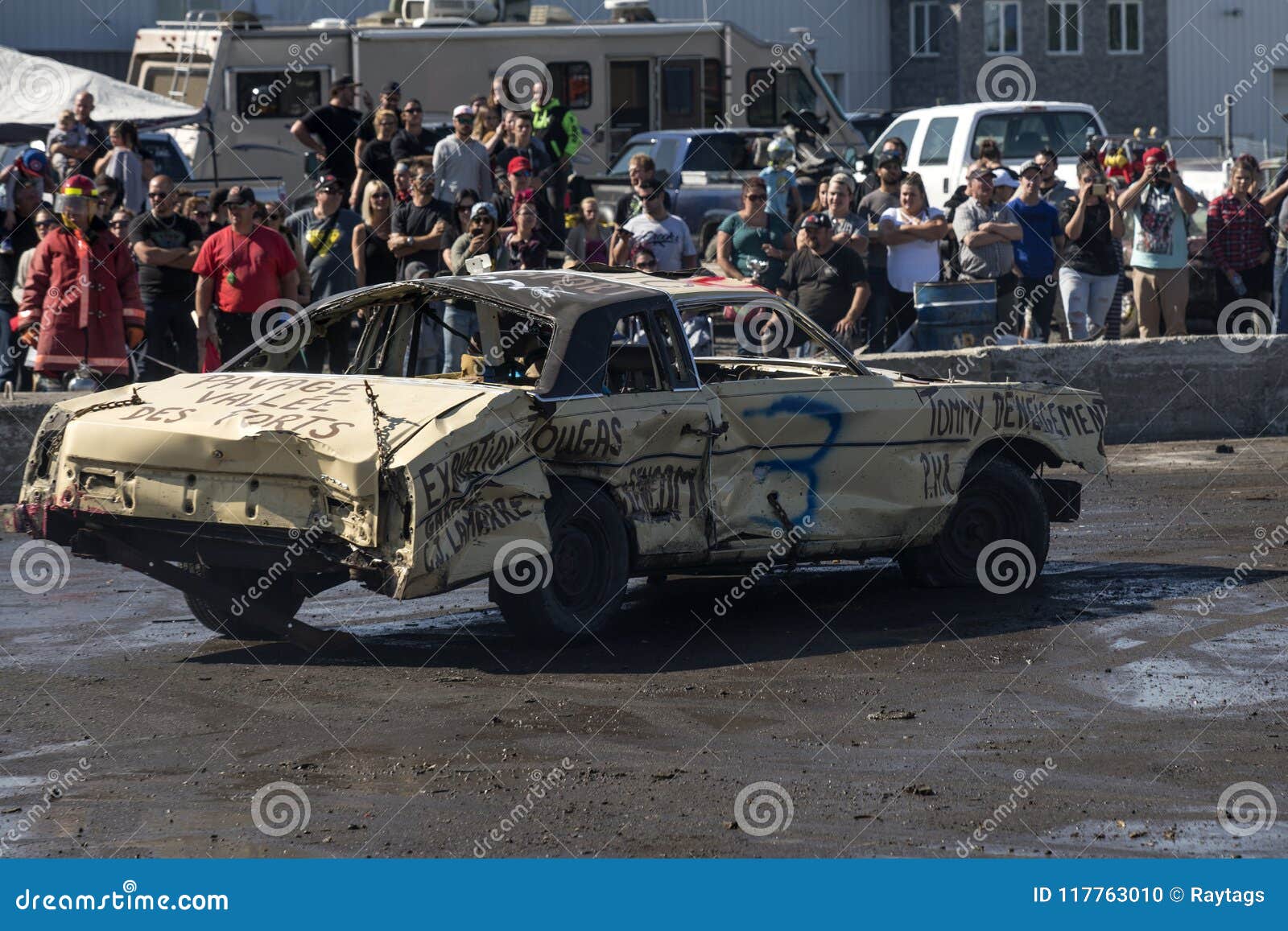 Crashed Car after Demolition Derby Editorial Image - Image of crashed ...