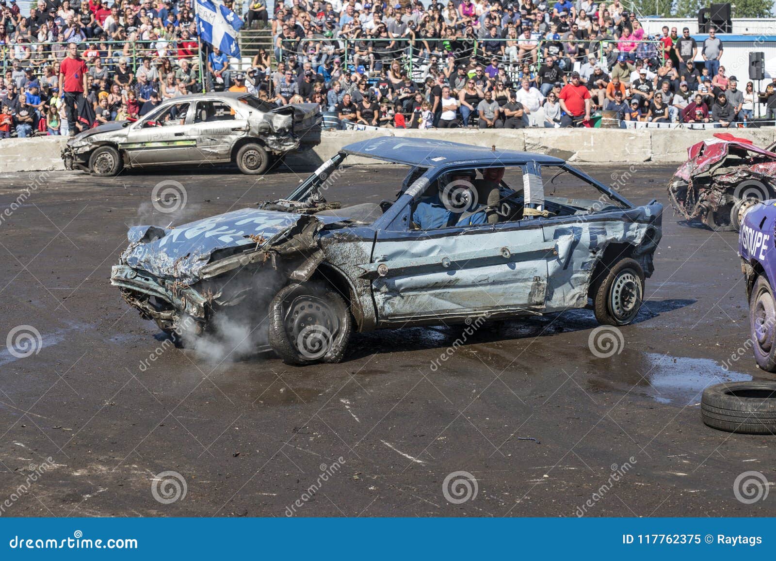 Crashed Cars during Demolition Derby Editorial Image - Image of ...