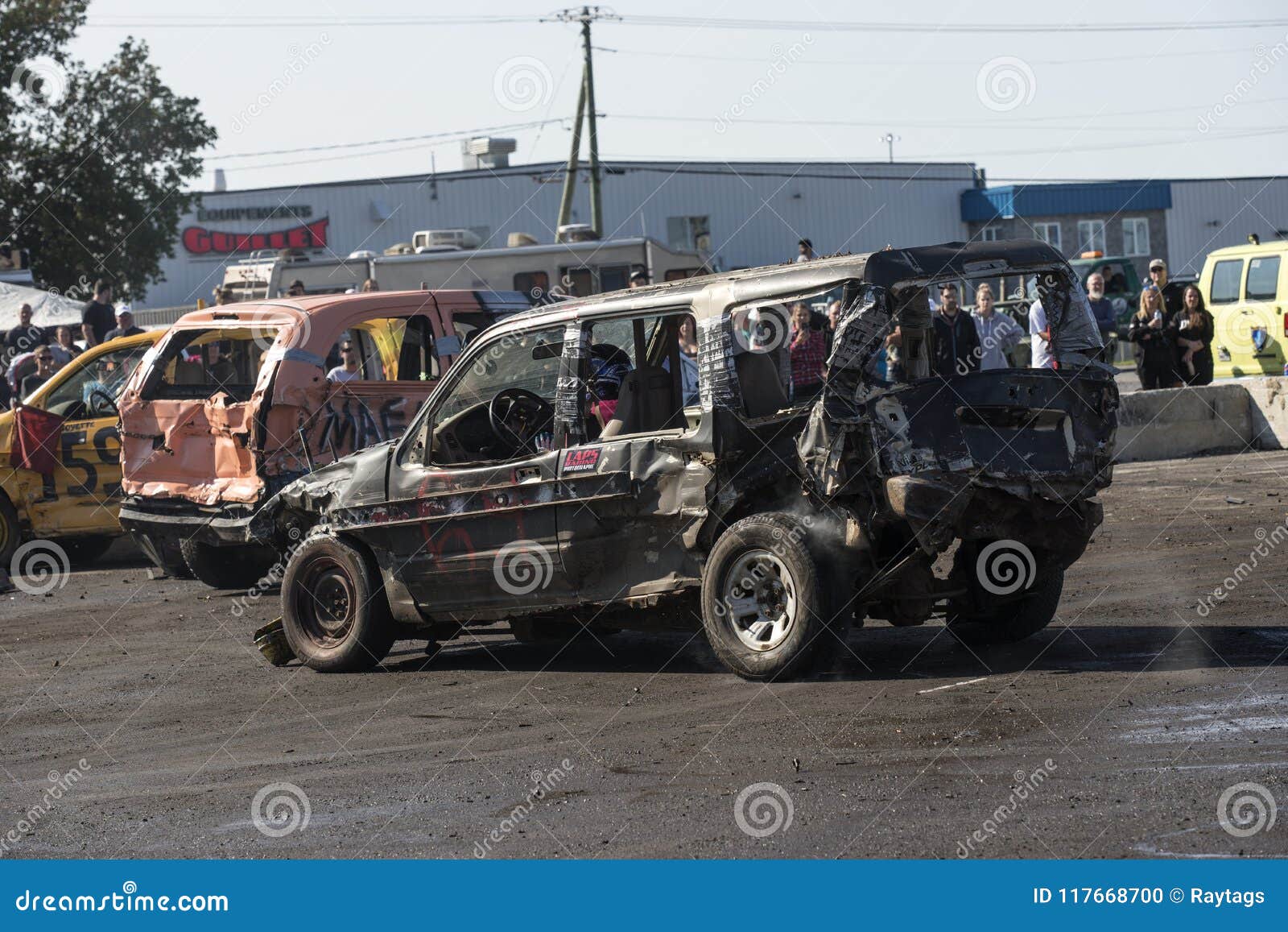 Crashed Van during Demolition Derby Editorial Image - Image of accident ...