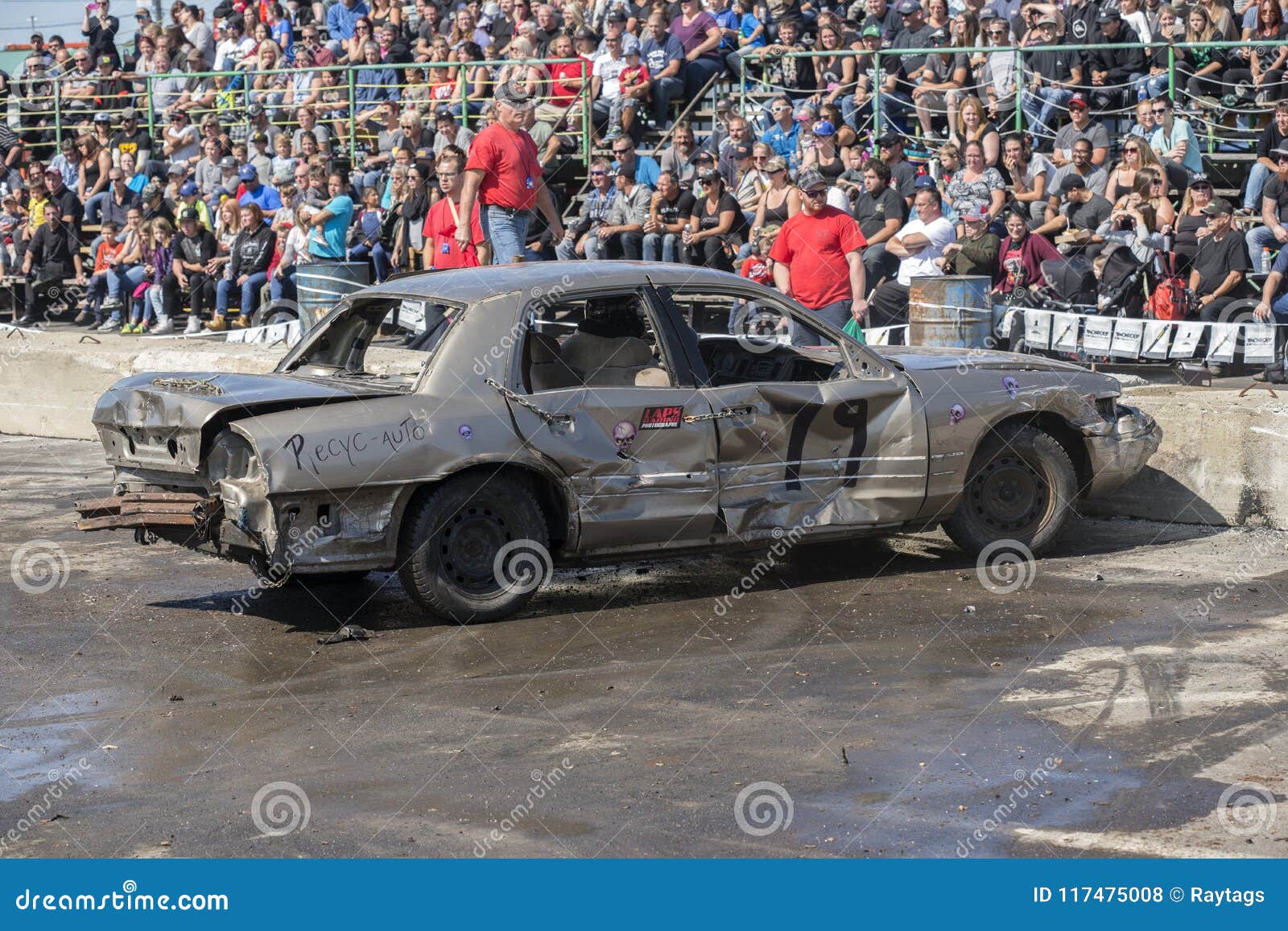 Wrecked Car after Demolition Derby Editorial Stock Photo - Image of ...