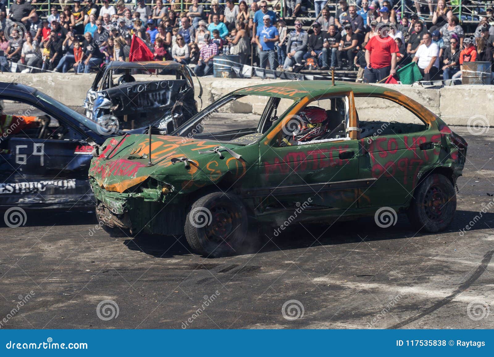 Wrecked Cars during Demolition Derby Editorial Stock Photo - Image of ...