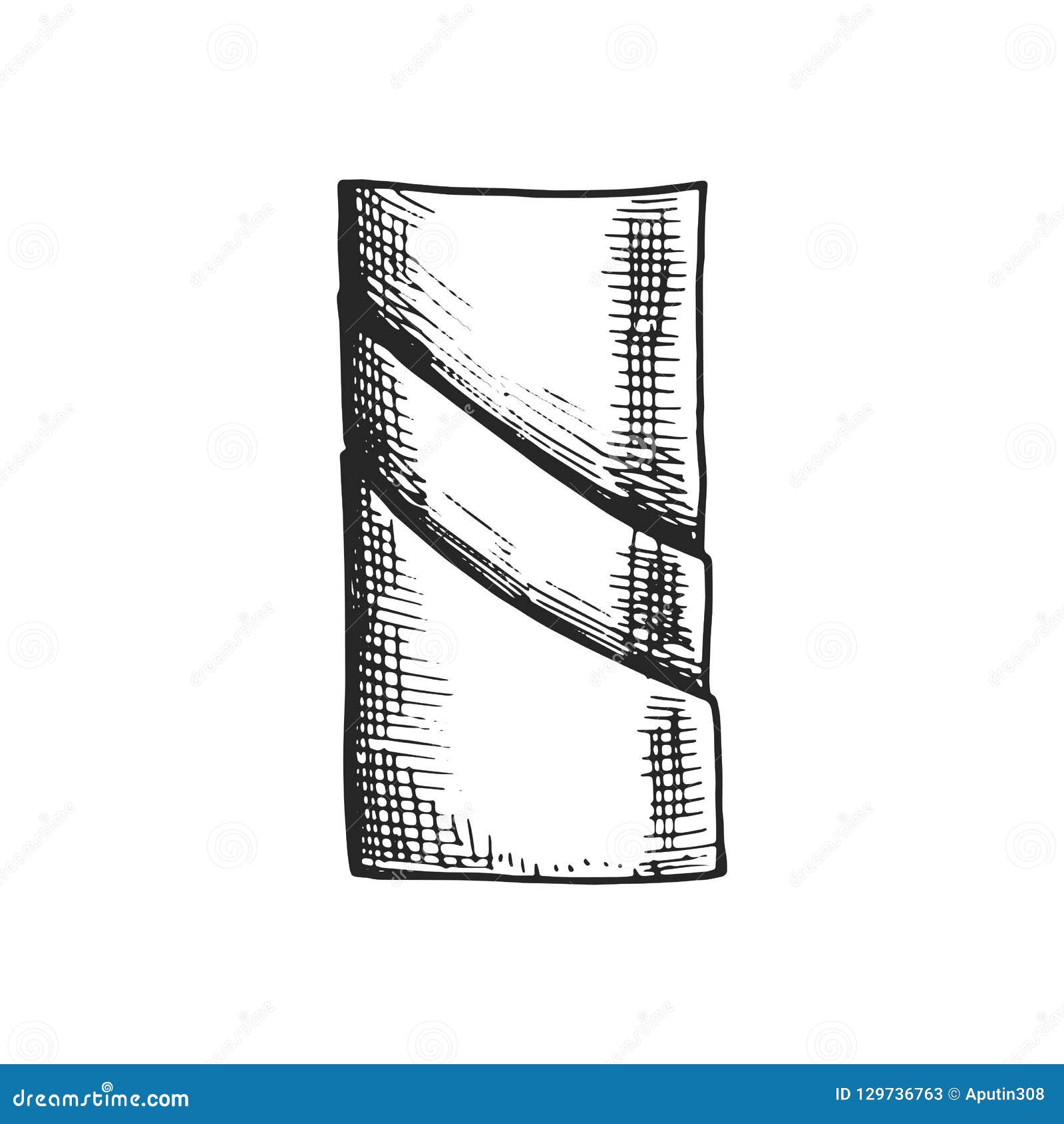 Napkin Dining Room Paper Sketch. Isolated Drawing Stock Vector ...