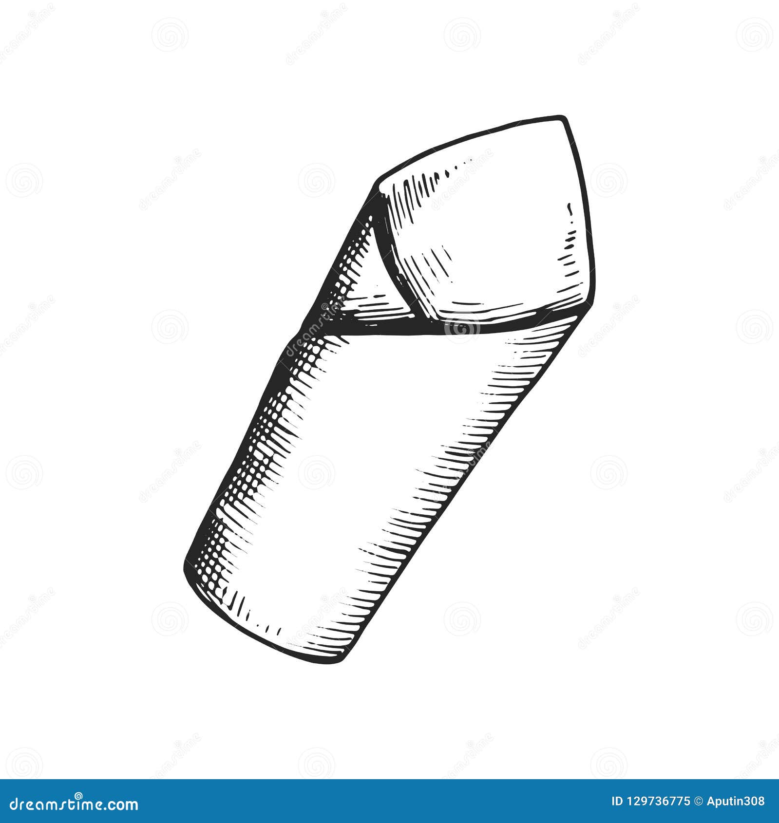 Napkin Dining Room Paper Sketch. Isolated Drawing Stock Vector ...