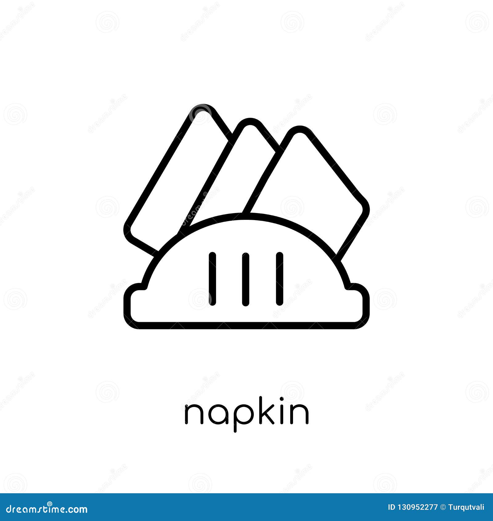 Napkin Icon from Collection. Stock Vector - Illustration of bathroom ...
