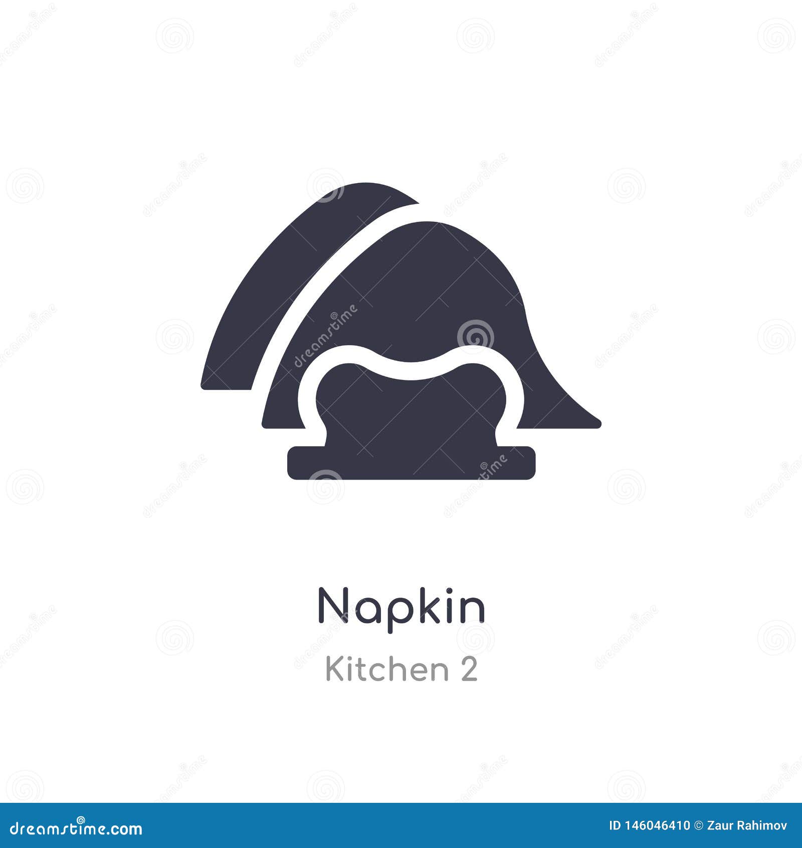 Napkin Icon. Isolated Napkin Icon Vector Illustration from Kitchen 2 ...