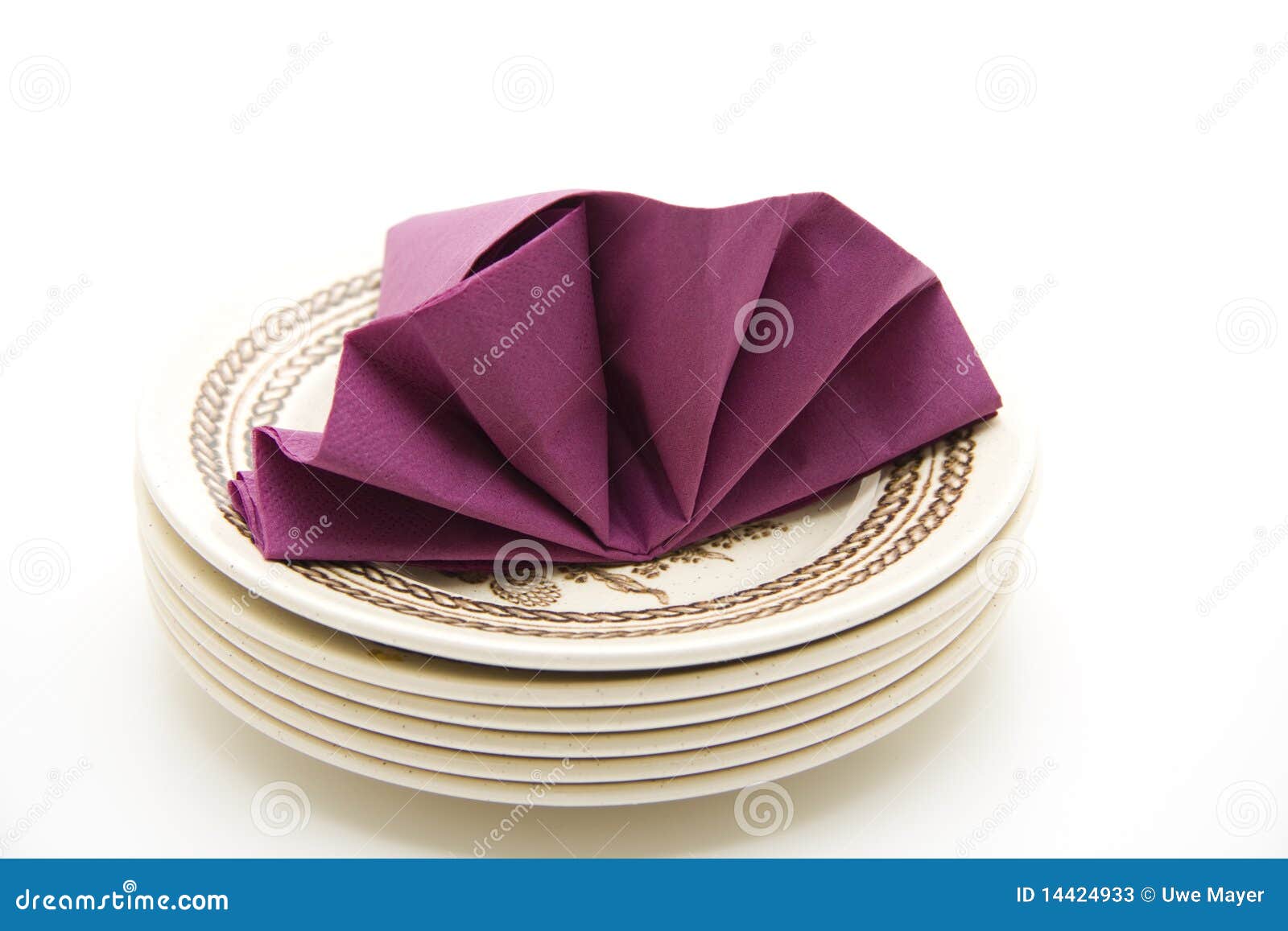 Napkin with plate stock image. Image of exempted, household - 14424933