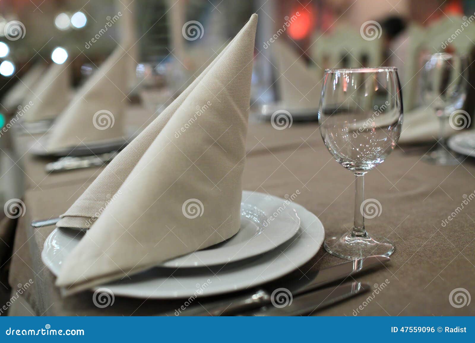 Napkin on a plate stock photo. Image of plate, dishware - 47559096