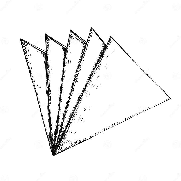 Napkin vector hand drawing stock vector. Illustration of cloth - 92048049