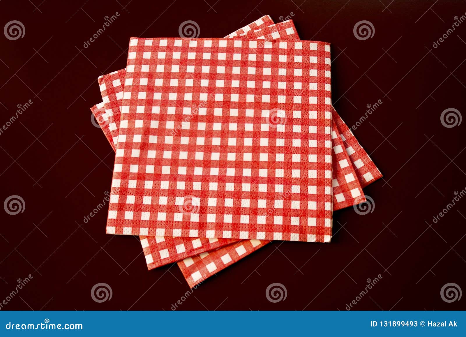 Napkin on the Wooden Table. Stock Image - Image of fabric, cloth: 131899493