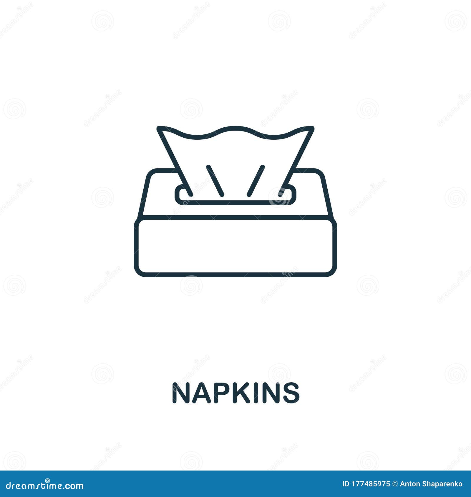 Napkins Icon. Line Style Element from Hygiene Collection Stock ...