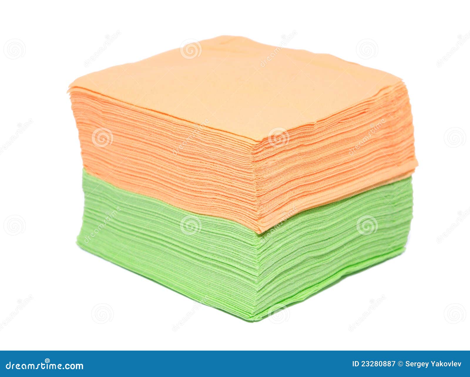 Napkins on White Background Stock Image - Image of common, cleaning ...