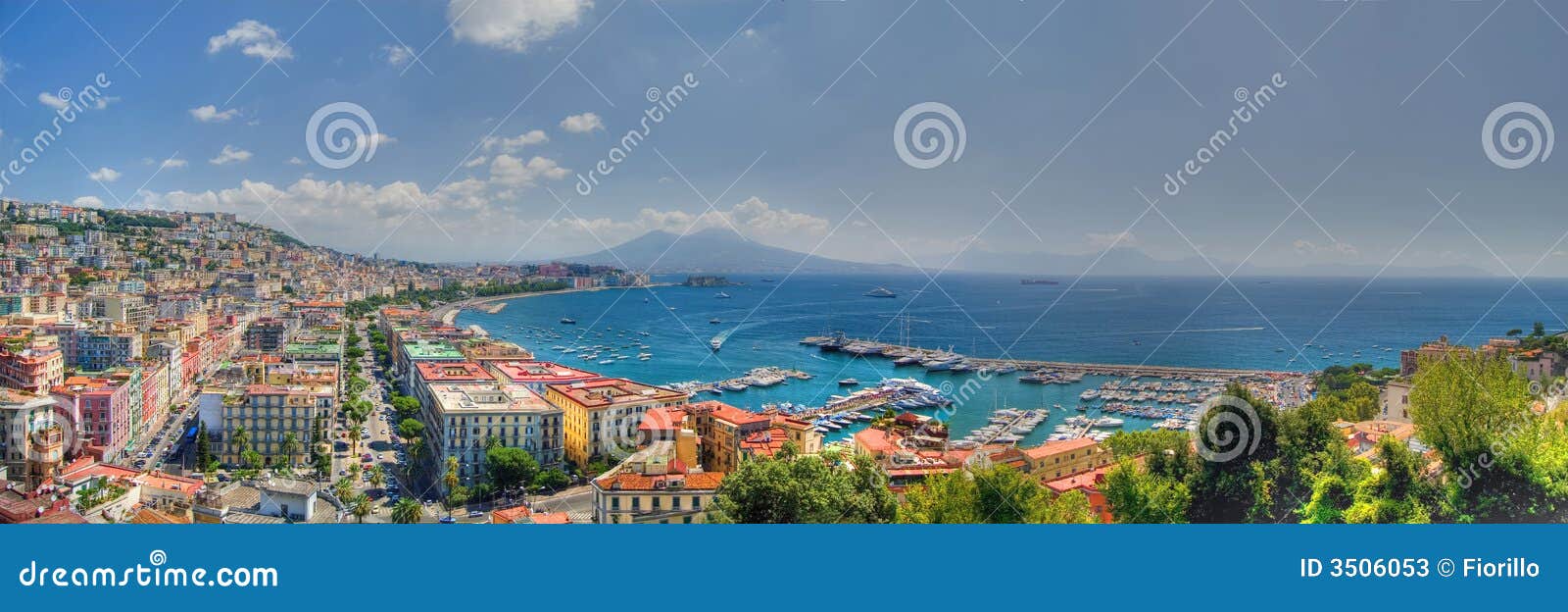 Naples, the bay stock image. Image of golfo, color, mediterraneo - 3506053