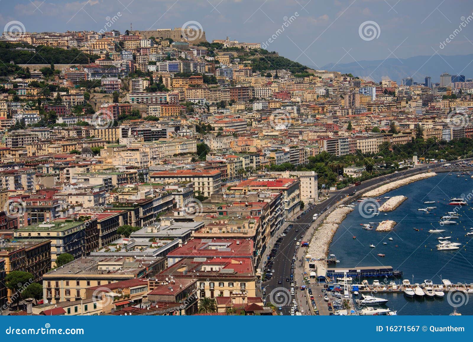 Naples bay, Italy stock image. Image of building, architecture - 16271567