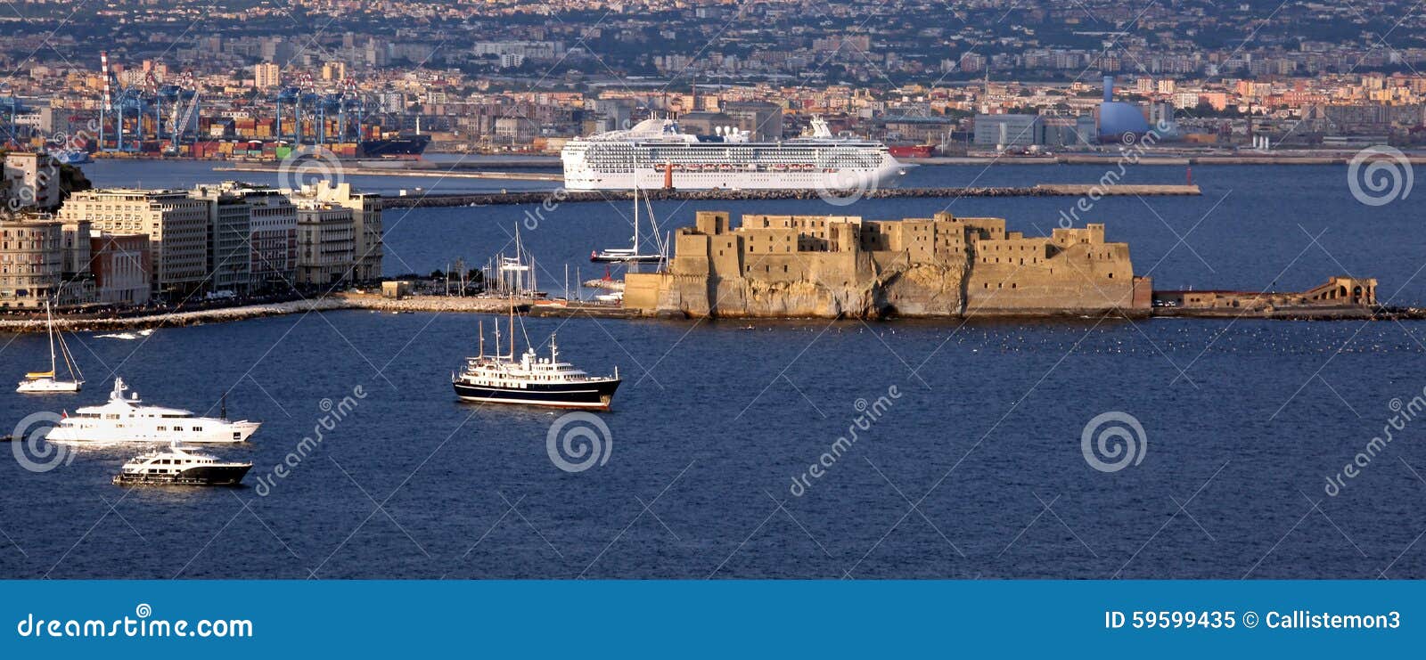 Naples bay view stock image. Image of dell, summer, campania - 59599435