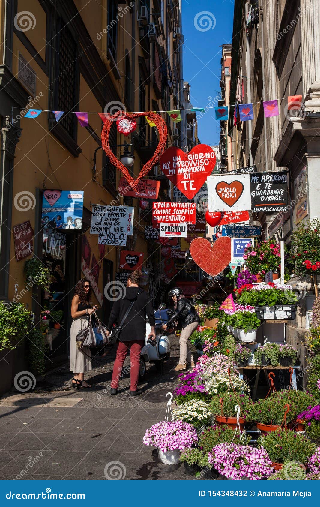 Decorations at the Spanish Quarter in Naples Editorial Photography ...