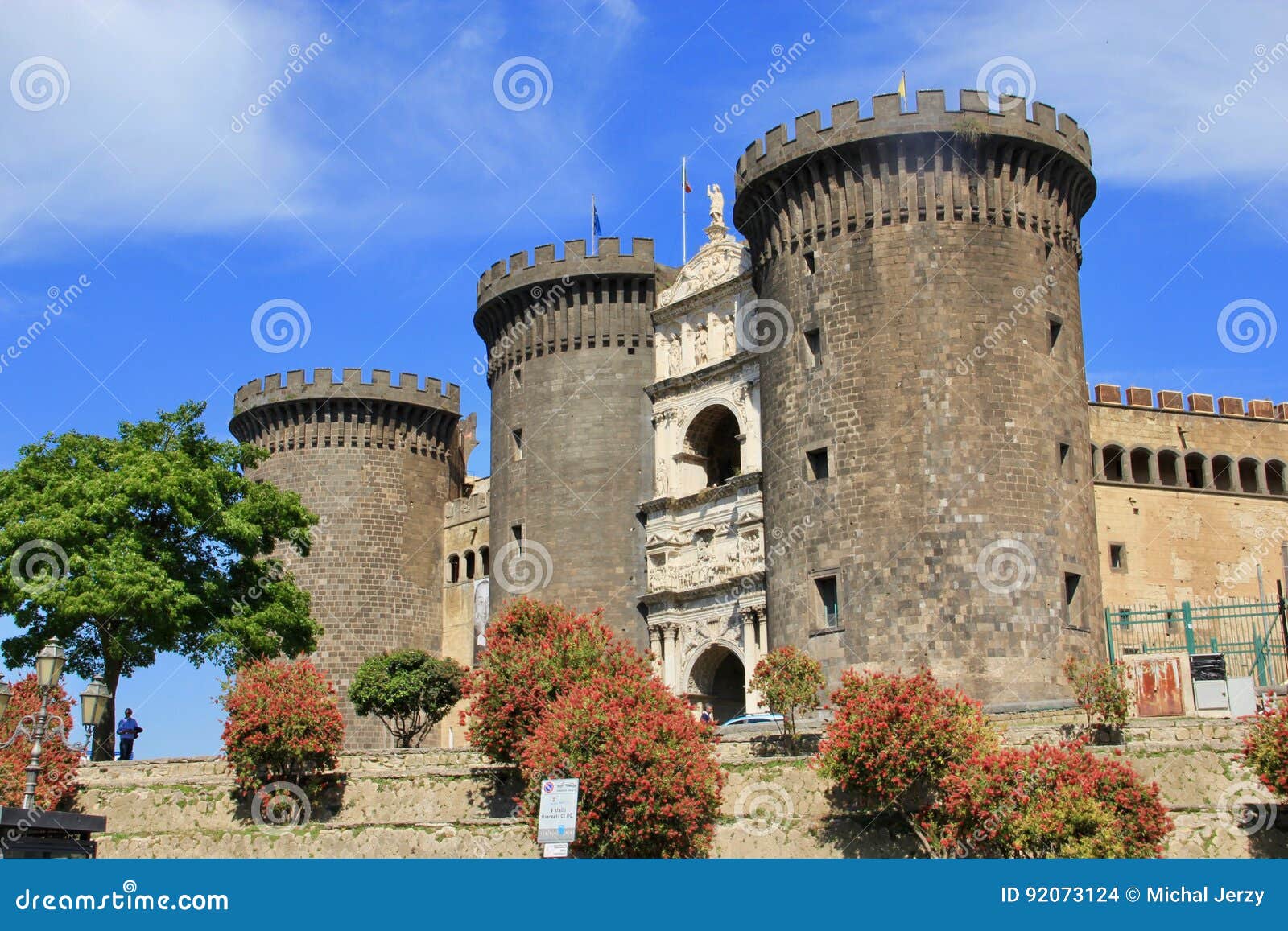 Naples, Italy, Medieval Castle Editorial Stock Image - Image of tourism ...