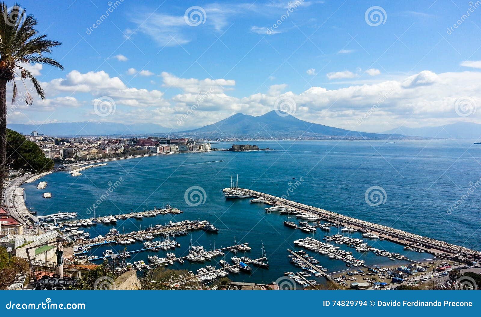 Naples Landscape from Posillipo Hill Stock Photo - Image of hill ...