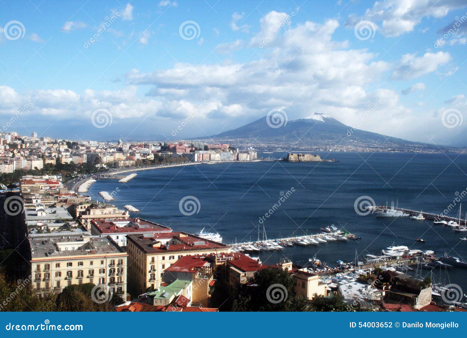 Naples postcard stock photo. Image of clouds, harbour - 54003652