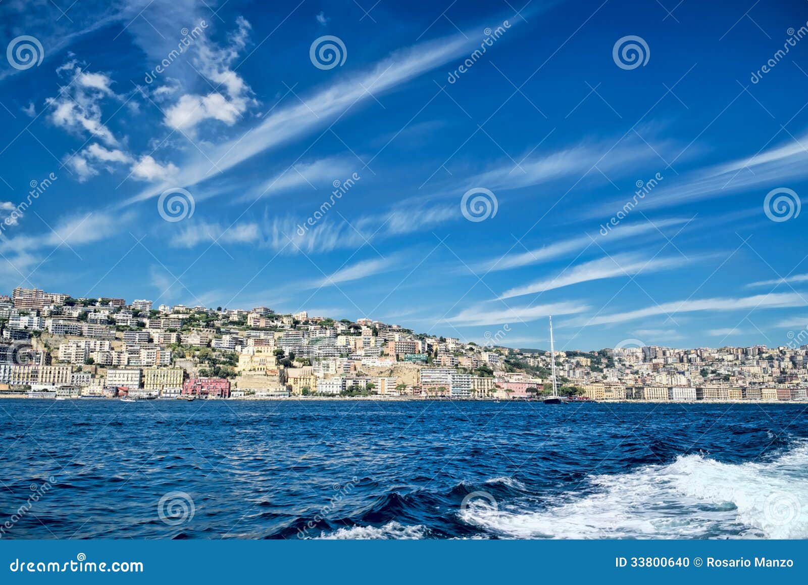 Naples seaside stock photo. Image of view, skyline, blue - 33800640