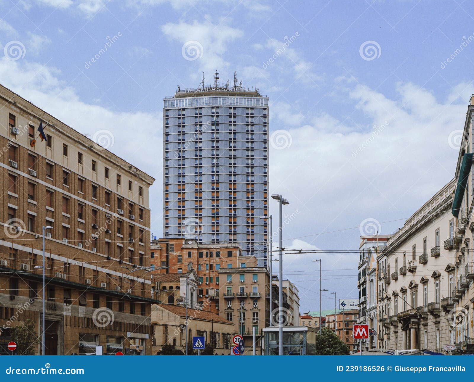 Naples skyline editorial photo. Image of plaza, street - 239186526