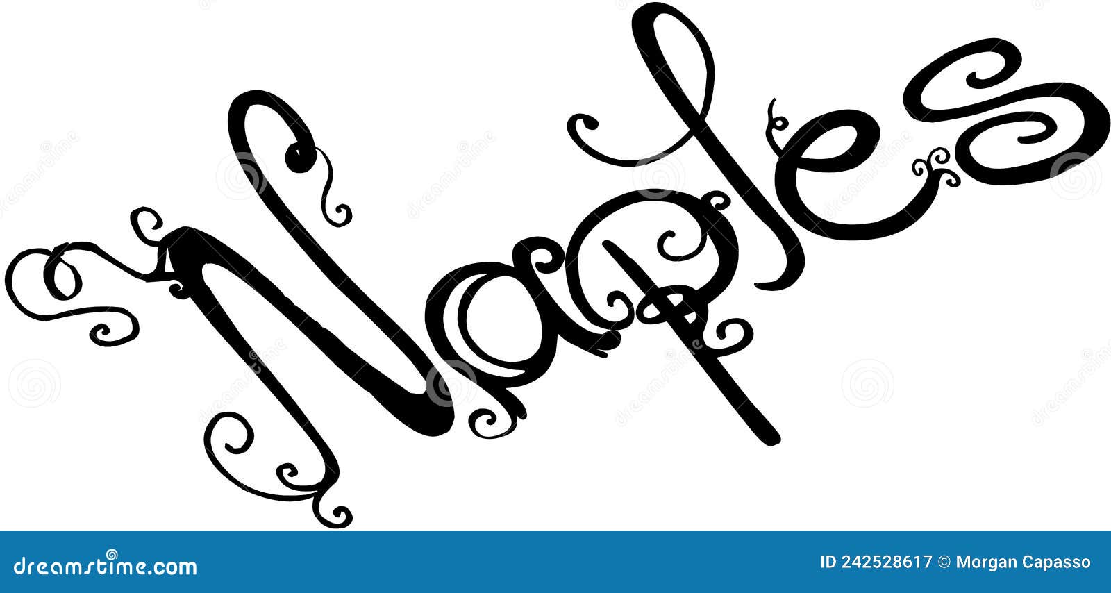 Naples Text Sign Illustration Stock Vector - Illustration of ...