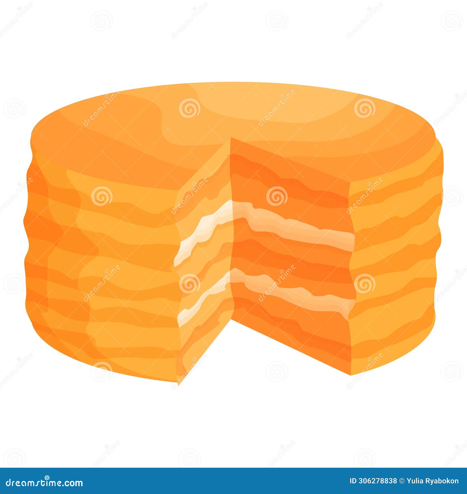 Napoleon Cake Icon Cartoon Vector. Cafe Menu Dessert | CartoonDealer ...