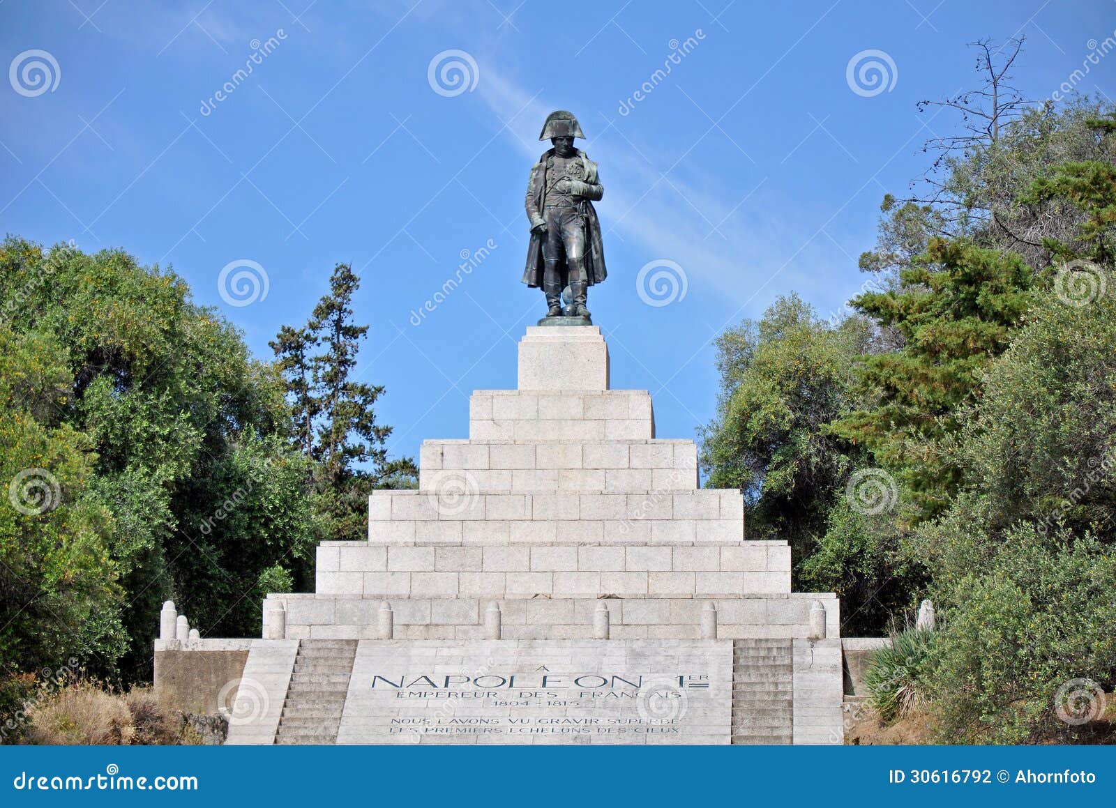Napoleon Monument in Corsica Stock Photo - Image of totale, island ...