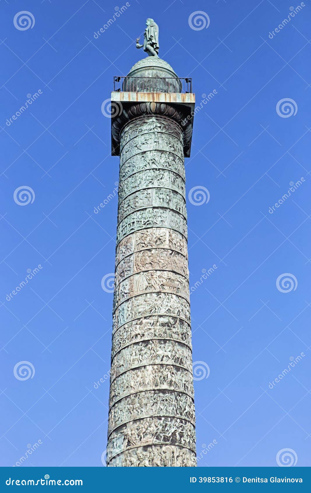 Napoleon s column in Paris stock photo. Image of monument - 39853816