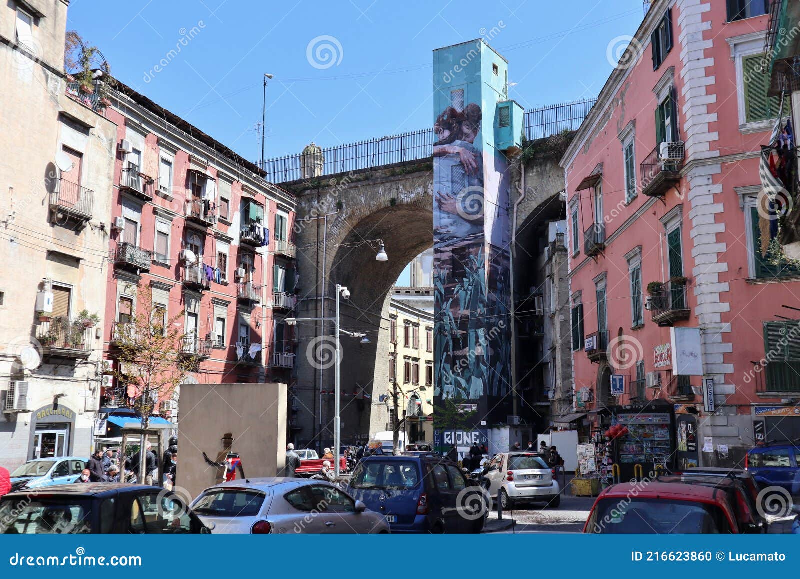 Napoli - Ascensore Del Ponte SanitÃ Editorial Image - Image of blue ...