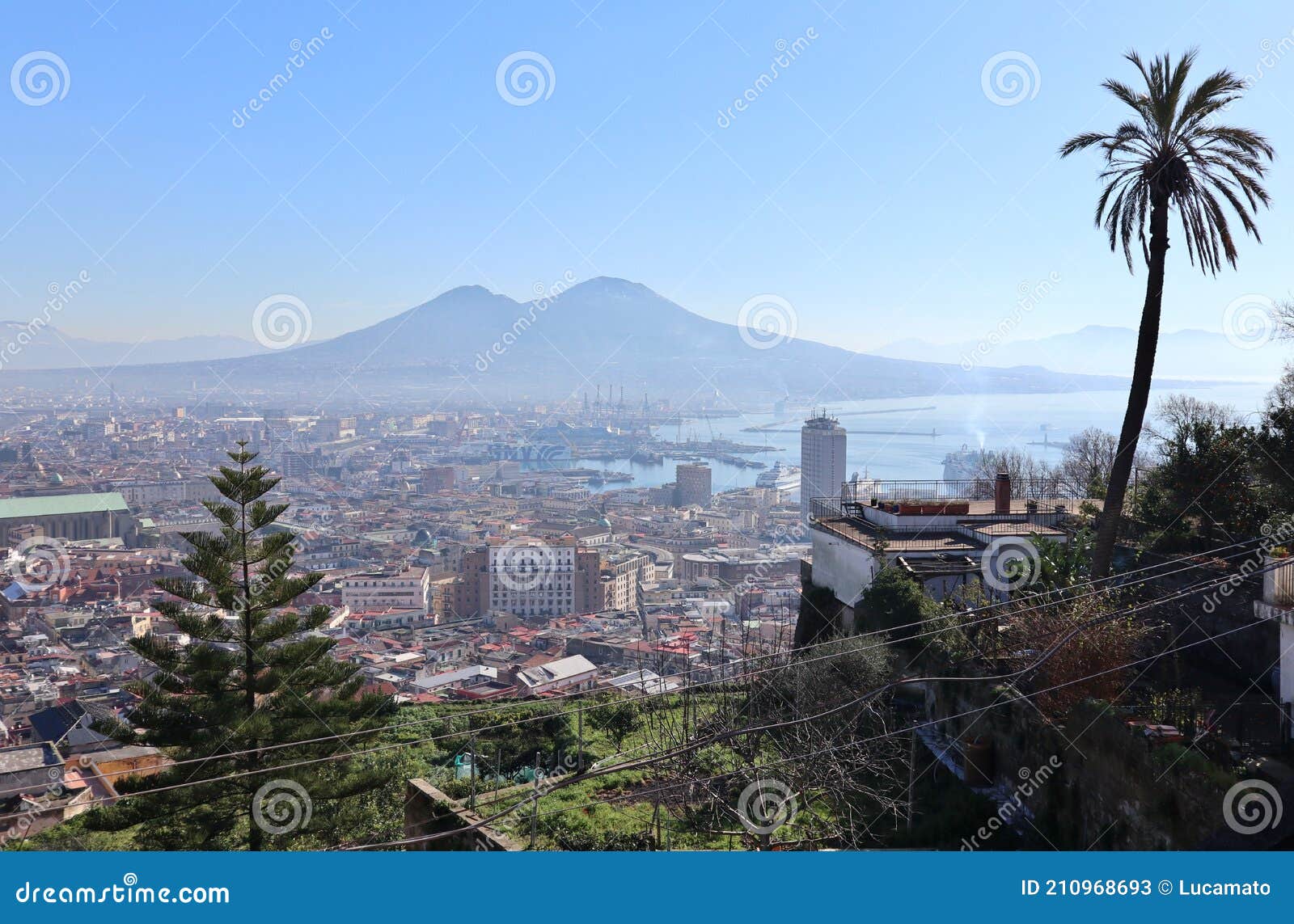Napoli - Panorama Dalla Scalinata Di San Martino Stock Image - Image of ...