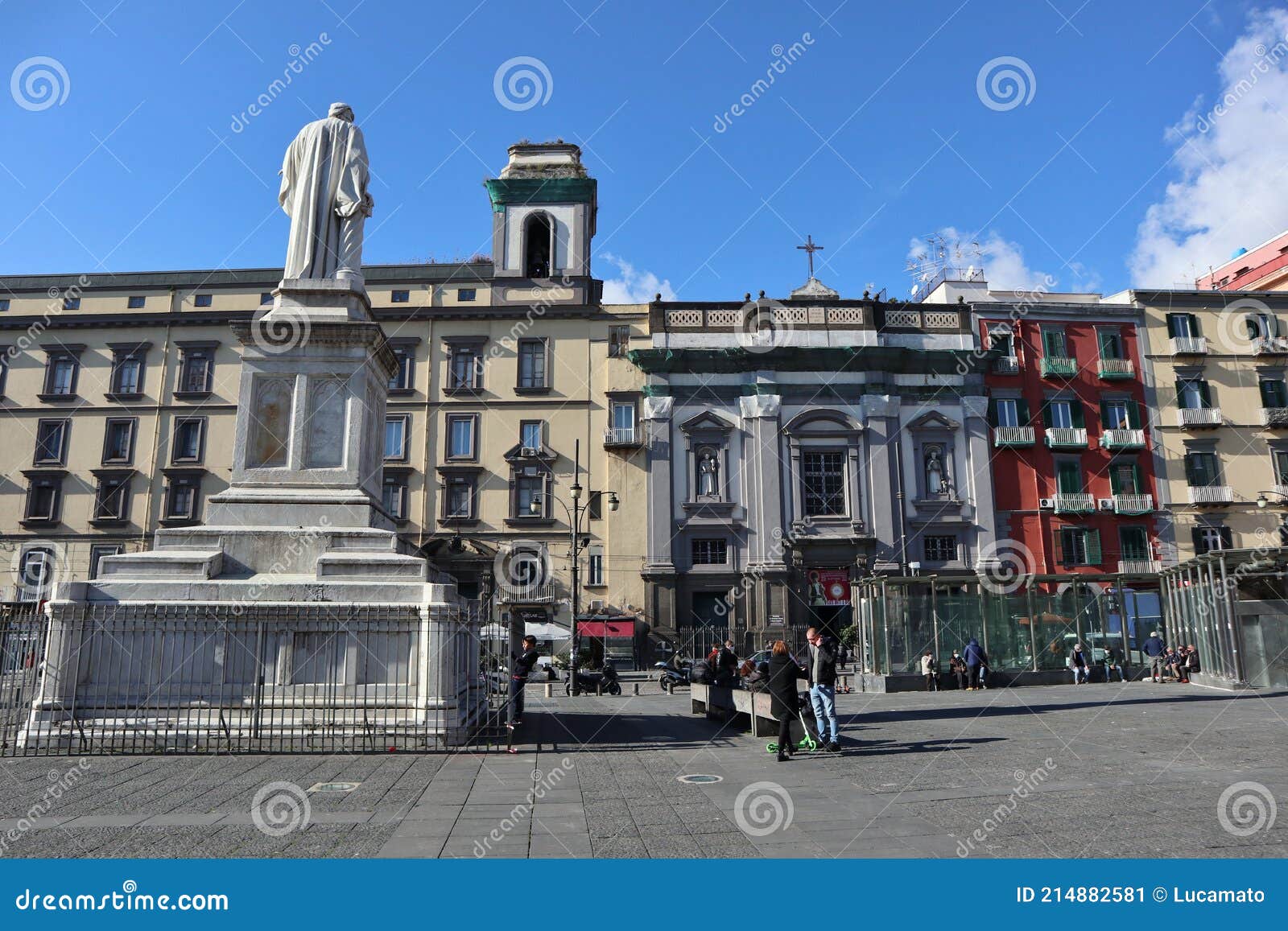 Napoli - Piazza Dante editorial photo. Image of blue - 214882581
