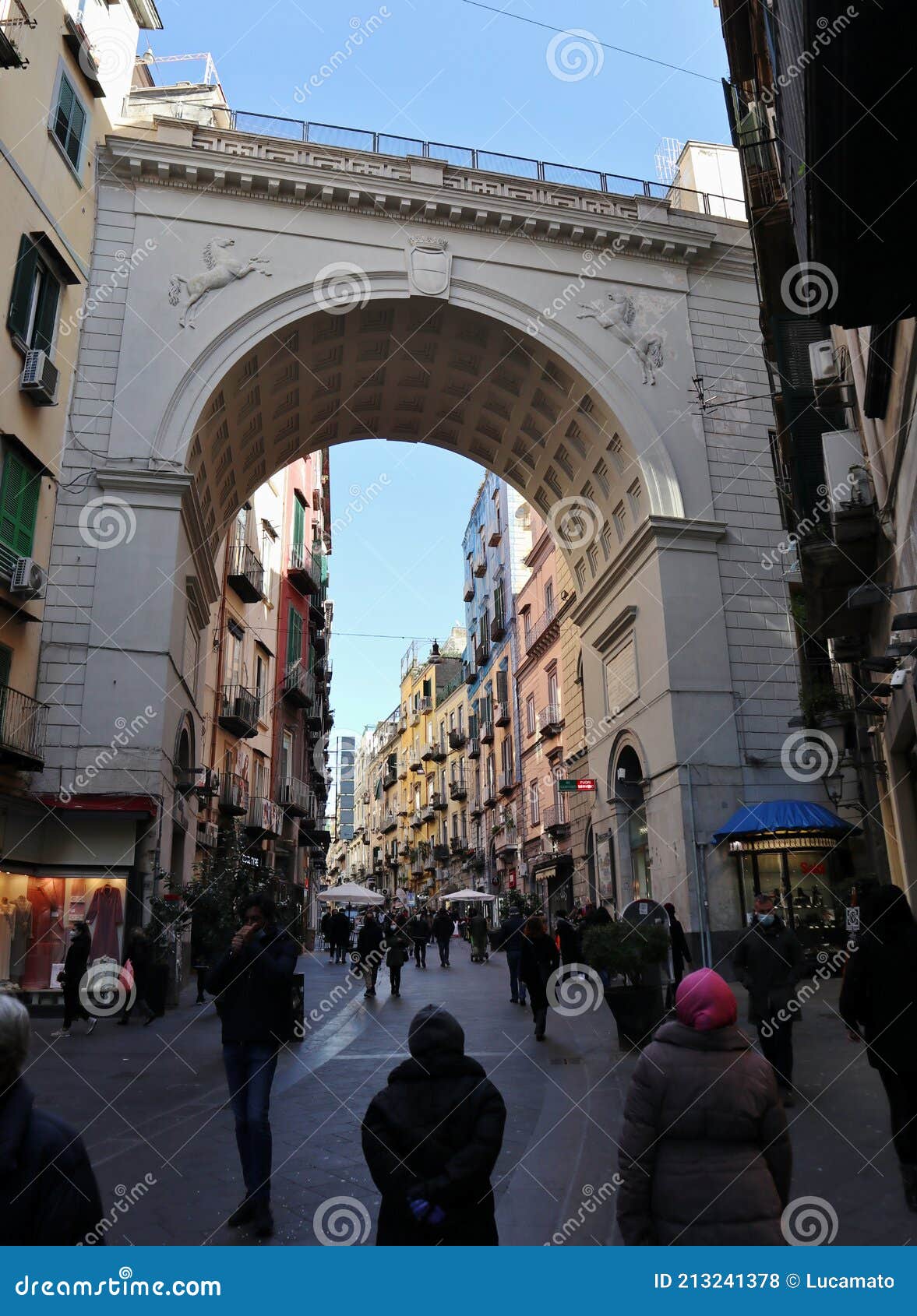 Napoli â€“ Ponte Di Chiaia Da Via Chiaia Editorial Stock Photo - Image ...