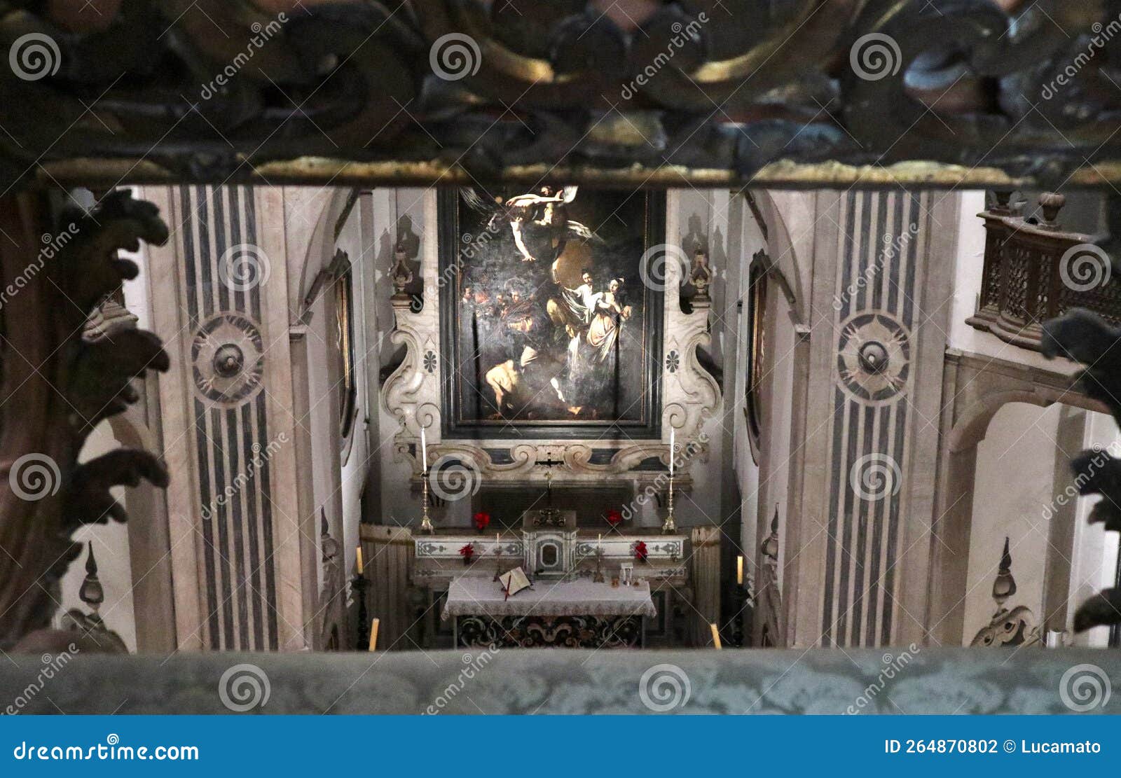 Napoli - Quadro Del Caravaggio Dalla Sala Del Coretto Editorial ...