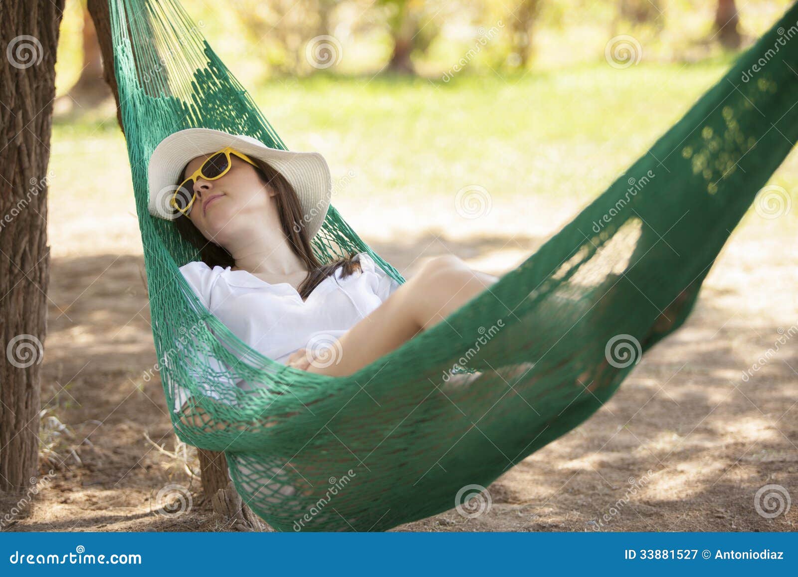 Napping in a Hammock Outdoors Stock Image - Image of shade, spring ...