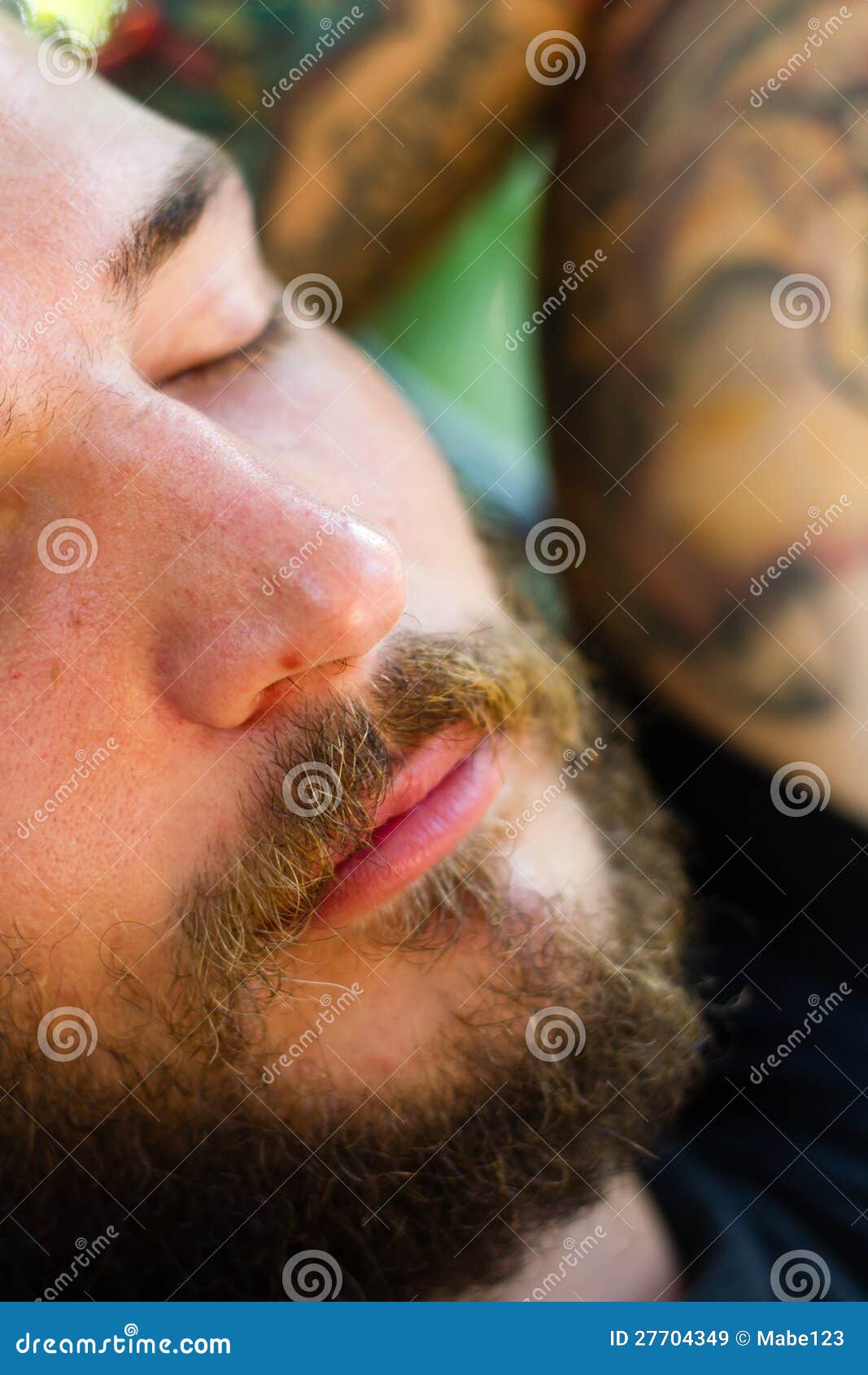 Napping man closeup stock image. Image of relaxing, sleep - 27704349