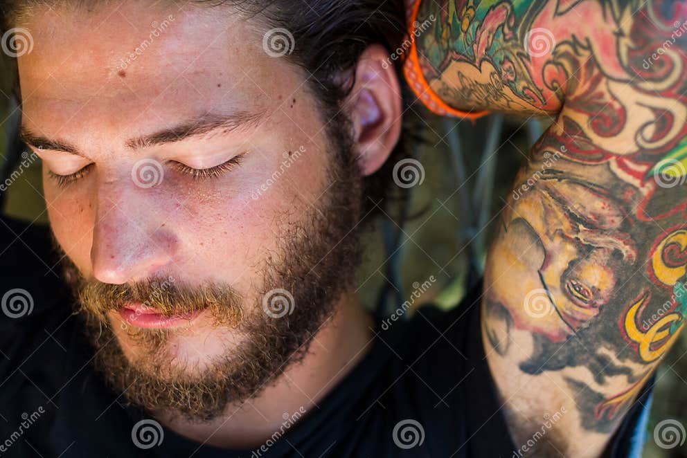 Napping man closeup stock image. Image of eyes, sleep - 27704369