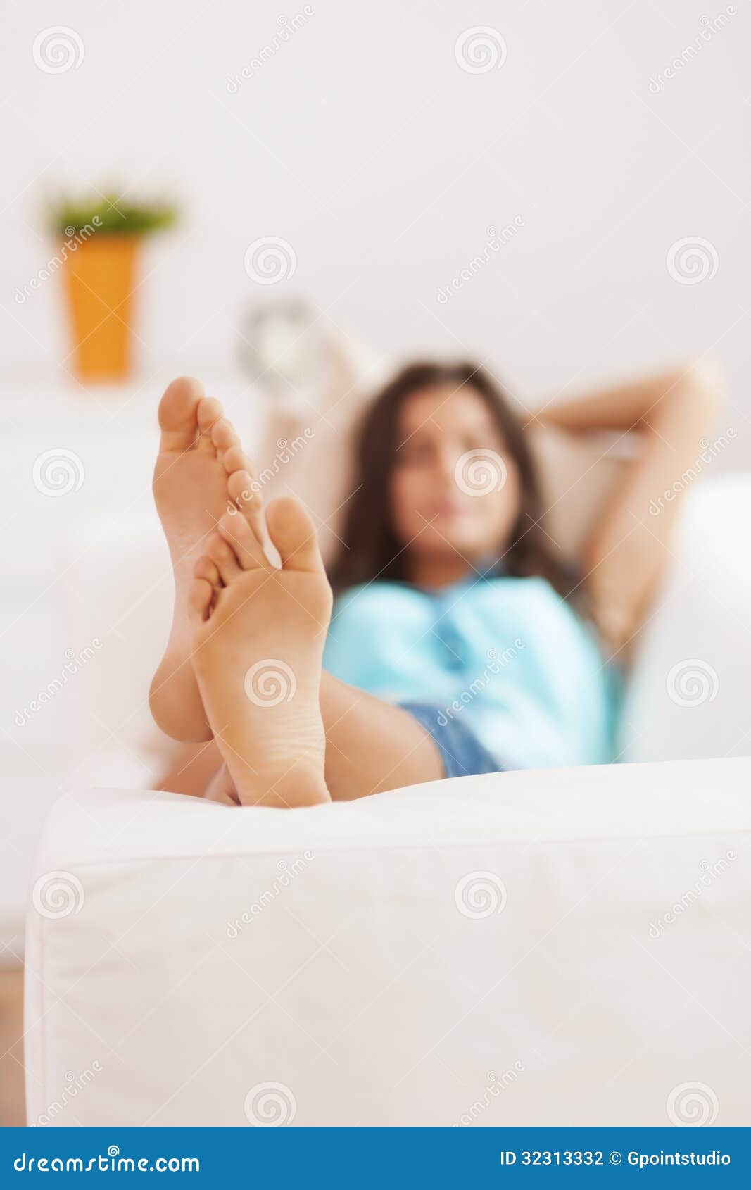 Napping stock photo. Image of person, house, lying, feet - 32313332