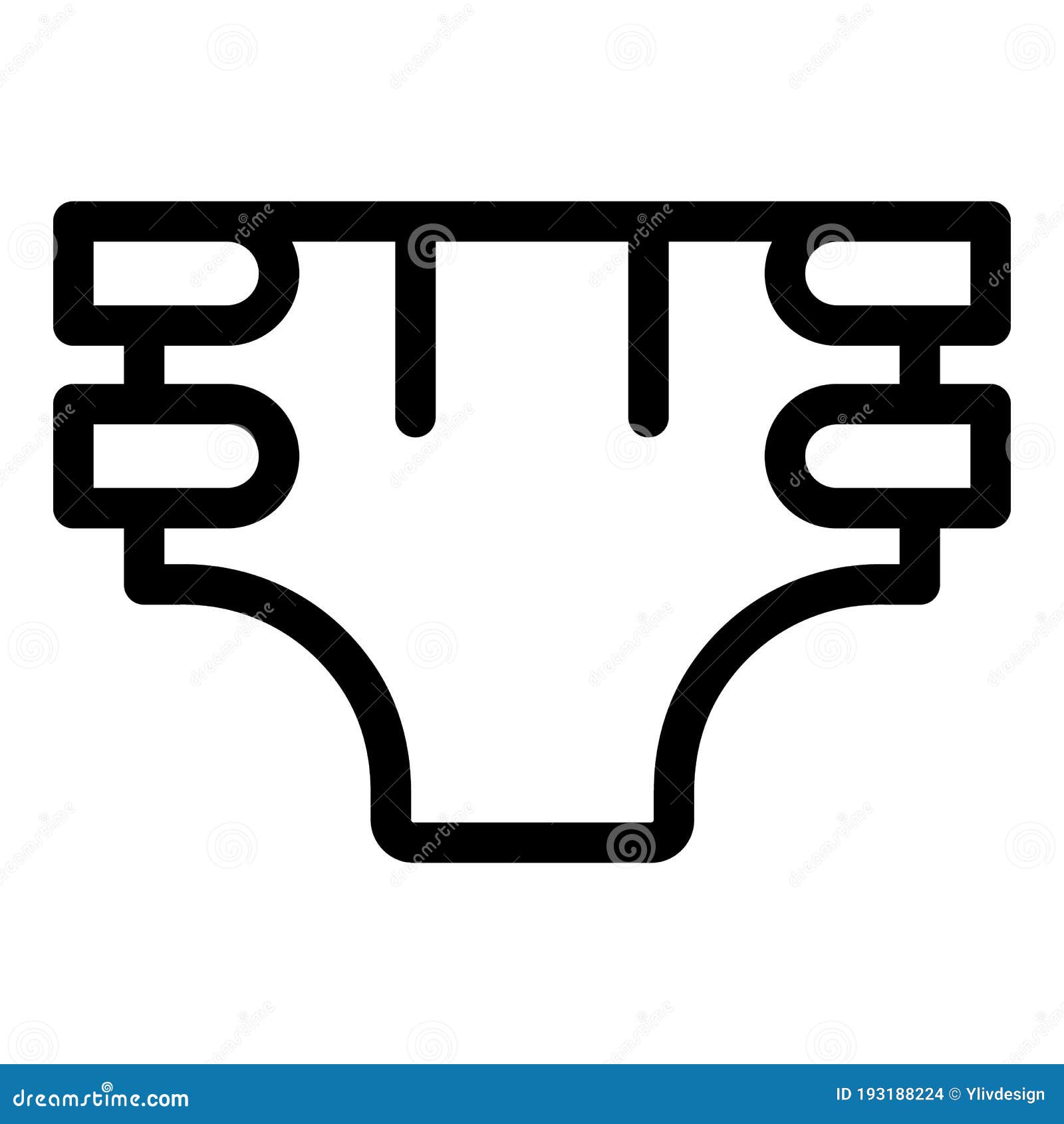 Nappy Diaper Icon, Outline Style Stock Vector - Illustration of icon ...