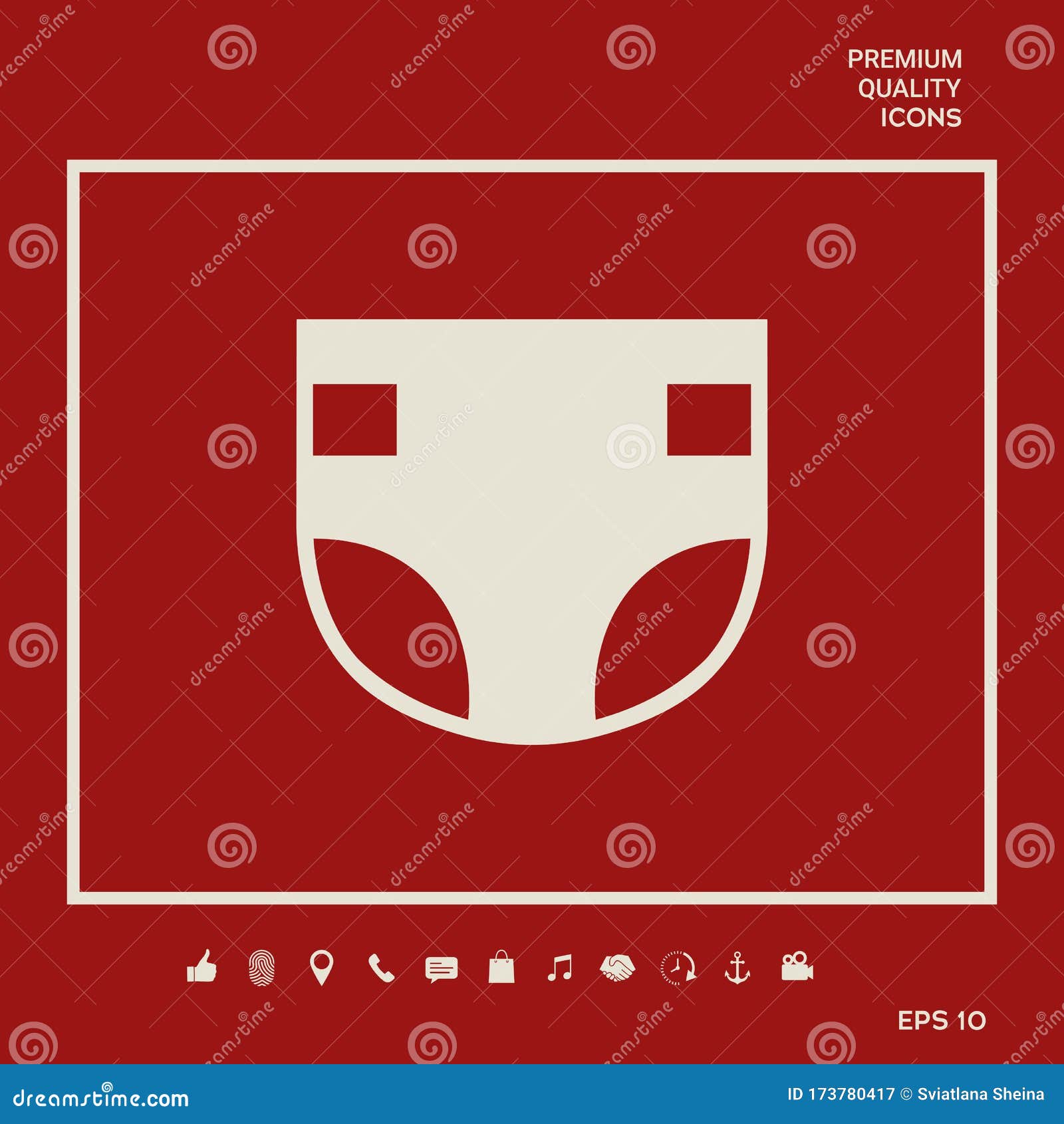 Nappy Icon Symbol. Graphic Elements for Your Design Stock Vector ...