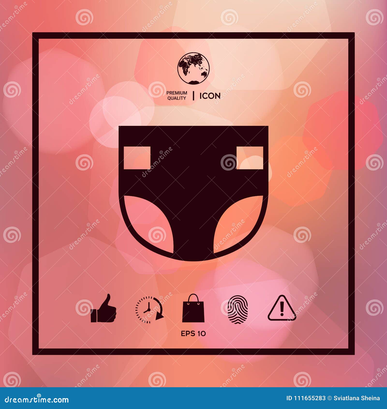 Nappy icon symbol stock vector. Illustration of hygiene - 111655283