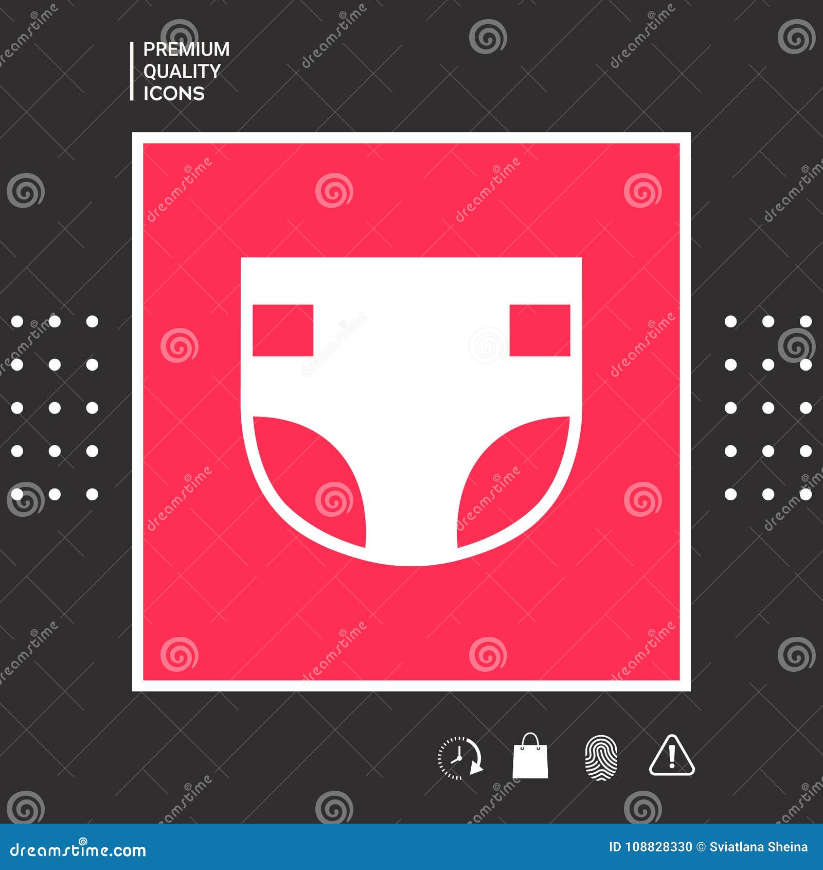 Nappy symbol icon stock vector. Illustration of baby - 108828330